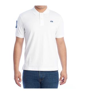 La Martina Kurz&auml;rmeliges Poloshirt mit ikonischer Stickerei - - Tops - Herren - Wei&szlig; - 2XL