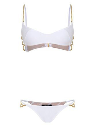 Amir Slama bikini à détail de chaîne - Blanc