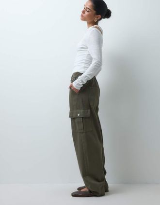 Asos cargo utility souple kaki-Vert