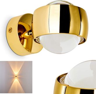 HOFSTEIN Effekt-Wandlampe Sapri - Kugelförmige Wandleuchte mit Lichteffekten - Wandspot aus Metall und Linsen aus Glas - Wand Lampe mit tollen Lichteffekten - 