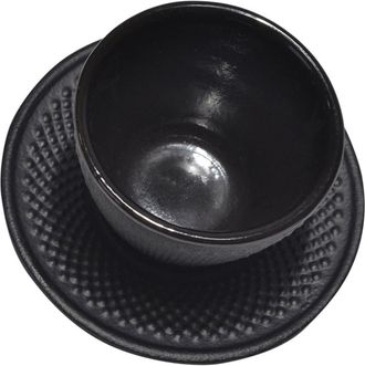 BESTOYARD 1satz Eisen-tee-set Mit Untertasse Retro-design Hitzebeständig Für Teeliebhaber Für Zuhause Und Büro Langlebige Teetassen Aus Gusseisen Für