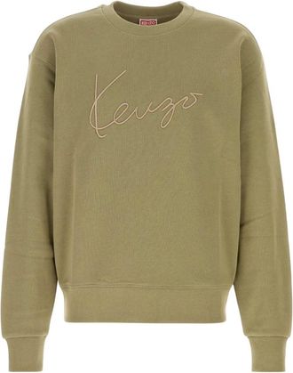 Kenzo Homme, Sweatshirts et sweats &agrave; capuche, Vert, Taille: M Signature SweaT-shirt