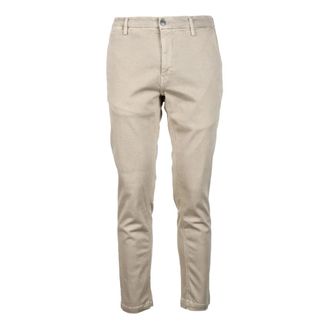 Replay Stretch Straight Leg Hose mit Rei&szlig;verschluss - - Trousers - Herren - Beige - W34