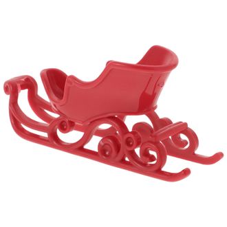 DOITOOL Weihnachtsschlitten-Ornament aus Miniatur-schlittenfigur Rot Tischdeko f&uuml;r Weihnachten Schlitten f&uuml;r Puppenhaus und Dekoration Kompakter Schlitten f&uuml;r