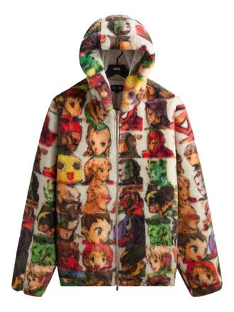 Kith x Marvel x Capcom hoodie Fighter en fourrure artificielle - Blanc