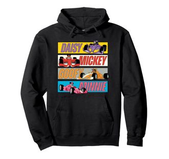 Disney Racing Mickey Daisy Minnie & Goofy Race Car Drivers Pullover Hoodie