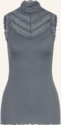 Rosemunde Seidentop Mit Spitze blau