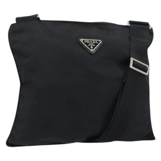 Prada unisex, Pre-owned, Noir, Taille: ONE Size Sac bandouli&egrave;re en nylon vintage Pre-owned