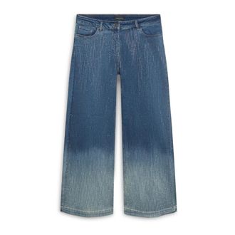 Fiorella Rubino Jeans Wide Leg mit Strassstein-Regen - - Jeans - Damen - Blau - 5XL