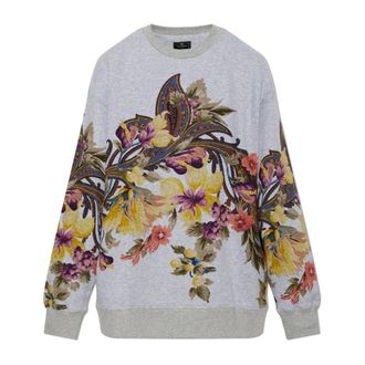 Etro Sweatshirt mit buntem Print - - Sweatshirts & Hoodies - Damen - Grau - XS