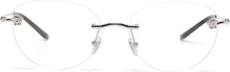 Versace lunettes de soleil &agrave; monture ovale - Argent