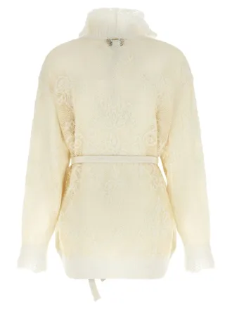 Twin-Set Jacquard Alpaca Blend Sweater - Cream