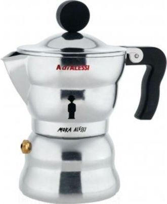 Alessi Cafetière Moka Aluminium 70 ml Design Ergonomique