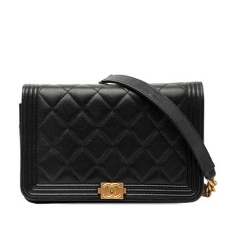 Chanel Pre-owned The Boy Wallet on Chain - Femme - Pre-owned - Noir - Taille: ONE Size
