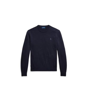 Polo Ralph Lauren Pull droit brodé en coton et cachemire mélangé