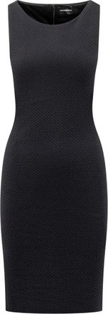 Emporio Armani Femme, Robes, Bleu, Taille: 40 FR Wool-blend Jacquard Jersey Sheath Dress