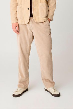 Knowledge Cotton Apparel Herren vegan Hose Corduroy Fig Comfort Light Feather Gray