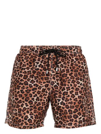 MC2 Saint Barth Gustavia Badeshorts mit Animalier-Print - Braun
