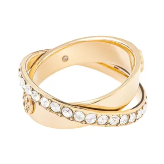 Tory Burch Femme, Accessoires, Jaune, Taille: 2XL Bague Icon Double