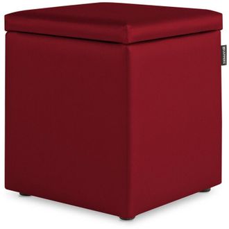 Happers Happers - Pouf Cube Rangement Similicuir Grenat 1 unit&eacute; Grenat