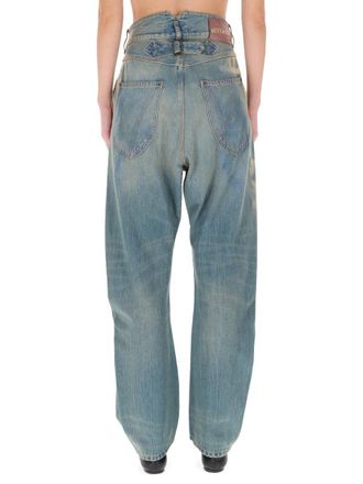 Vivienne Westwood Buckle-Back Denim Jeans - Blue