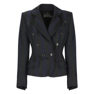 Vivienne Westwood Gestreifter Zweireihiger Blazer - - Jackets - Damen - Blau - XS