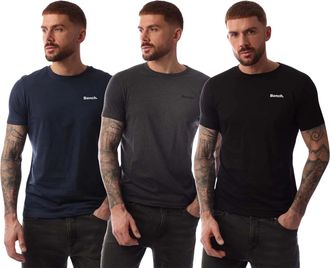 Bench T-Shirt f&uuml;r Herren, Baumwolle (3er-Pack) (Marine/Grau/Schwarz)