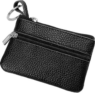 Generic Schlüsseletui aus Leder, schwarz, Moderner Klassiker