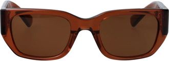 Bottega Veneta unisex, Accessoires, Brun, Taille: 51 MM Rectangle Lunettes de soleil