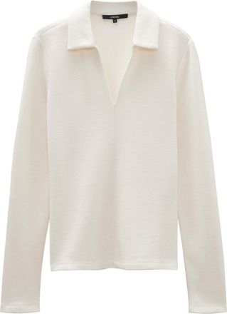 someday Damen Langarmshirt | Poloshirt KIKY Slim aus Viskose Mix Soft Cream, 40