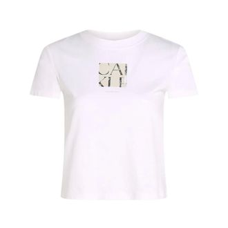 Calvin Klein Jeans Femme, Tops, Blanc, Taille: 34 FR Cotton T-Shirt
