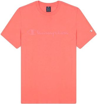Champion Legacy American Classics Logo S/S T-Shirt f&uuml;r Herren, Rosa Alpenveilchen, Small