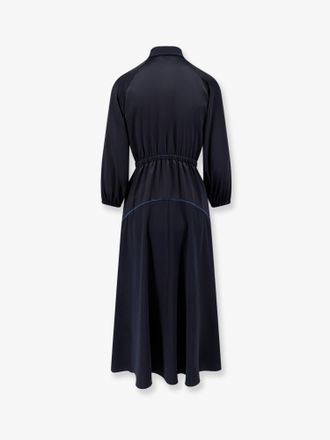 Max Mara Womens Dress Mxmpelota Blue Silk