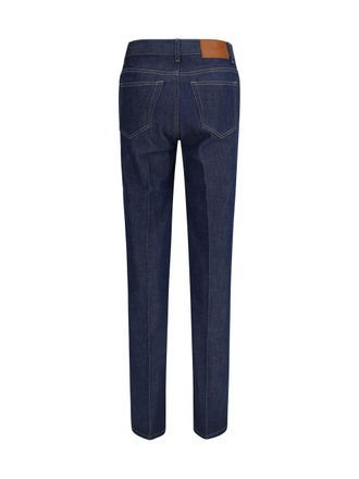 Chlo&eacute; Womens Four-Pocket Jeans Truly Navy Cotton