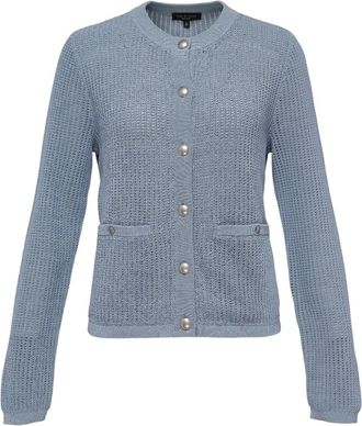 Rag & Bone cardigan en maille ajour&eacute;e - Bleu