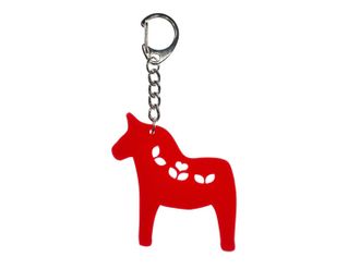 Miniblings Dalapferd Schl&uuml;sselanh&auml;nger Pferd Schweden Dala gelasert rot - Handmade Modeschmuck I I Anh&auml;nger Schl&uuml;sselring Schl&uuml;sselband Keyring