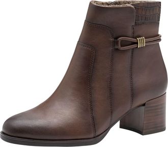 Jana Damen Stiefeletten mit Blockabsatz Vegan, Braun (Cognac), 37 EU