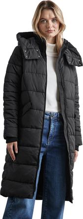 Street One Damen A201975 Gefütterte Lange Jacke,Schwarz,34