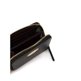 Mulberry Leather Zip-Around Wallet - Black