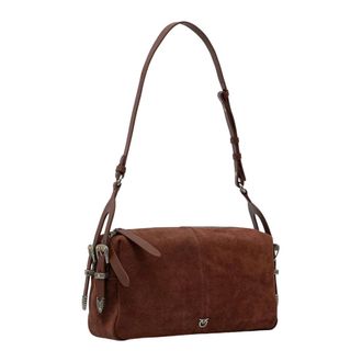 Pinko 24 Classic Suede Baguette - - Bags - Damen - Braun - ONE SIZE