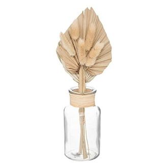 Atmosphera Atmosphera - Composition Fleurs s&eacute;ch&eacute;es Sea View - Verre - H28 cm