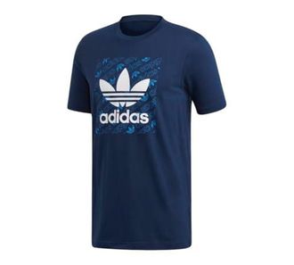 adidas T-shirt monogram Square ED7044 pour homme, bleu, taille S &agrave; 2XL, Bleu marine, XL