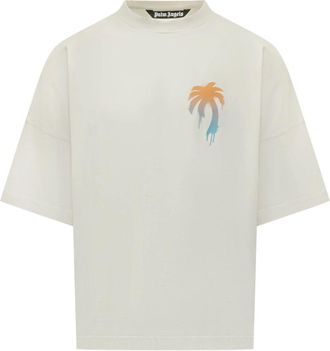 Palm Angels Homme, Tops, Blanc, Taille: XS I Love PA Over Tee