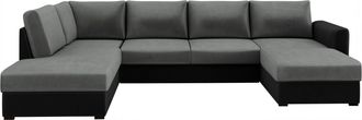 Mirjan24 Ecksofa Wilma Premium, 2 Bettkasten und Schlaffunktion, Eckcouch Polsterecke Sofa Couch Couchgarnitur Schlafsofa Bettsofa (Piano 17 + Piano 14, Seite: