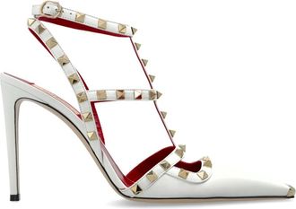 Valentino Garavani Femme, Chaussures, Beige, Taille: 38 1/2 EU Chaussures &agrave; talon en cuir