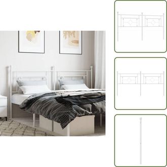 vidaXL Vidaxl - T&ecirc;te de lit m&eacute;tal blanc 180 cm - T&ecirc;te De Lit - Literie - Meuble De Chambre - Literie Blanche - T&ecirc;te De Lit Metal