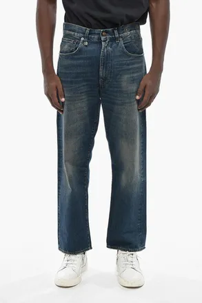 R13 Regular Fit Jeans ADELAIDE with Logo Button 23cm R13