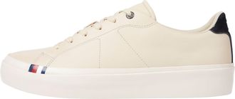 Tommy Hilfiger Herren Dick, niedrig Vulkanisierter Sneaker, Weißer Ton