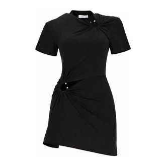 Paco Rabanne Robe courte &agrave; anneau - Femme - Robes - Noir - Taille: 38 FR
