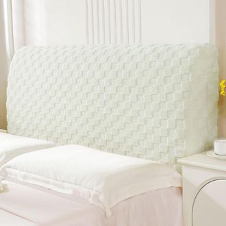 Generic Elastischer Samt Kopfteilbezug Jacquard, Haustierfreundlicher Kopfteilbezug Kratzfester & Waschbarer Verst&auml;rkter Staubschutzbezug f&uuml;r Schlafzimmer-Dek